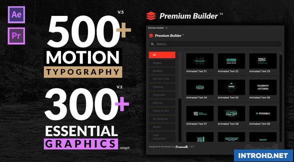 VIDEOHIVE MOTION TYPOGRAPHY V5 20645019 » Free After Effects Templates ...